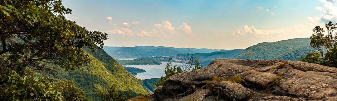 Panoramic photo of Breakneck Ridge Mountain, Cold Spring NY.
